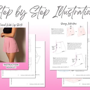 Shorts Sewing Pattern Wide Leg Shorts PDF Pattern Women Sewing Pattern ...