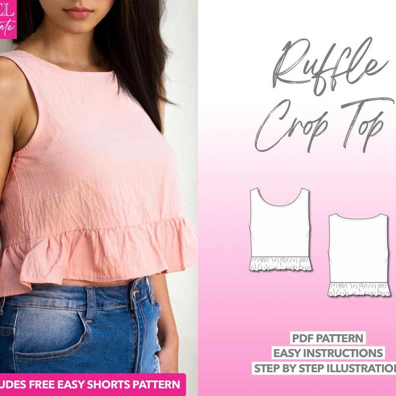 Crop Top Pattern - Etsy