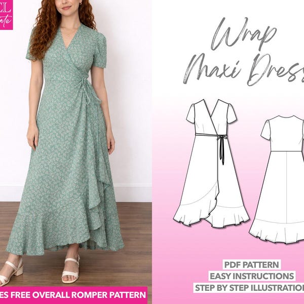 Wrap Dress Pattern - Etsy