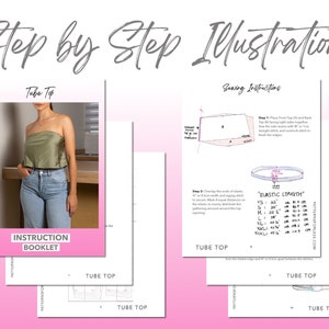 Tube Top Sewing Pattern Women Top Pattern Crop Top PDF Pattern Easy ...