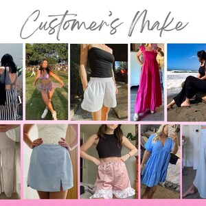 Tie Back Top Sewing Pattern Crop Top Pattern Open Back Sewing Pattern ...