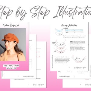 Baker Boy Cap Sewing Pattern: Unisex Newsboy Hat (PDF Pattern, 3 Sizes ...