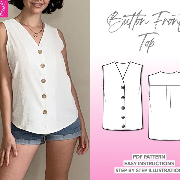 Linen Top Sewing Pattern - Etsy