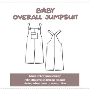 Baby Overall Jumpsuit Sewing Pattern 6M-3Y (PDF Pattern) - Etsy