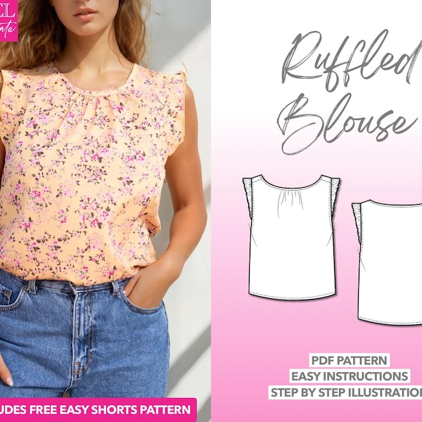 Blouse Top Pattern - Etsy