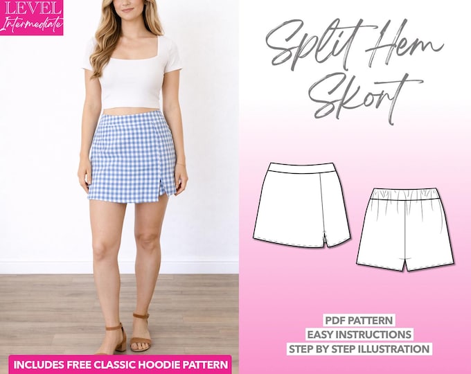 Vintage Skort Sewing Pattern - PDF - Etsy Canada
