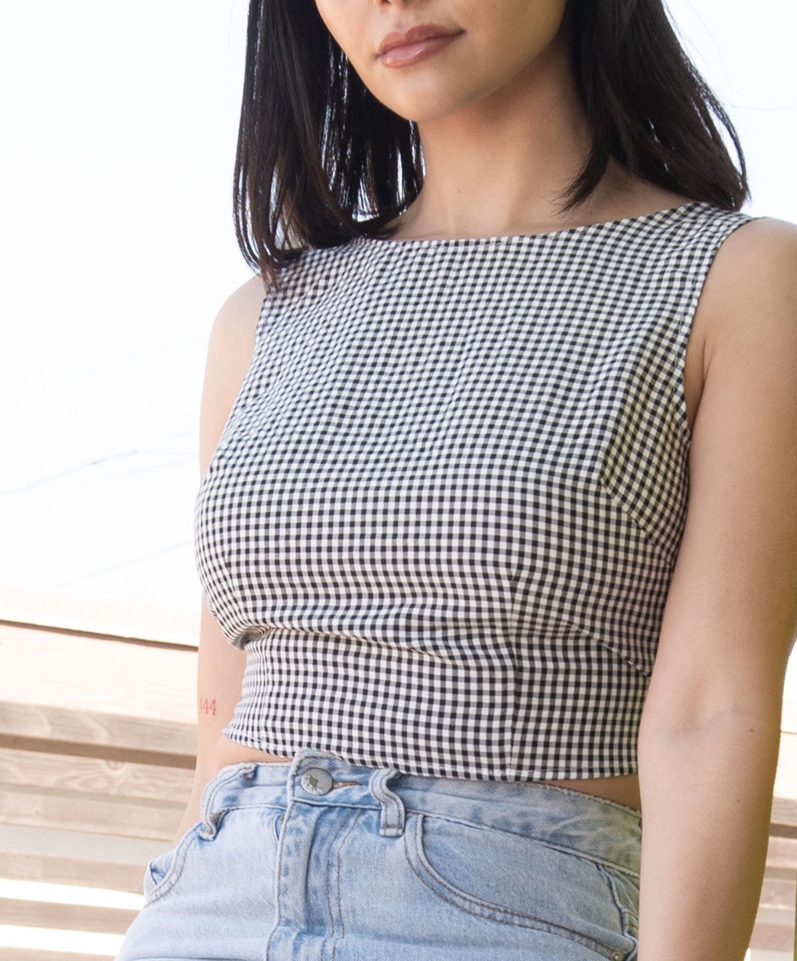 Tie Back Top Sewing Pattern Crop Top Pattern Open Back Sewing Pattern ...