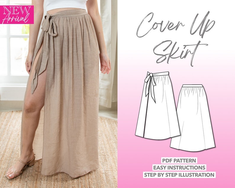 Cover up Skirt Sewing Pattern Swimsuit Cover up Pattern Beach - Etsy