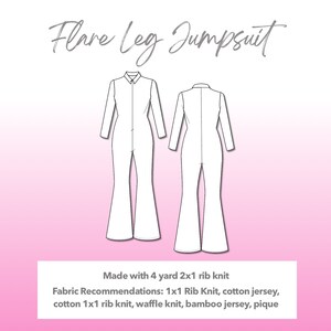 Jumpsuit Sewing Pattern Women PDF Pattern Loungewear Sewing Pattern Knit Jumpsuit Pattern Zip up ...