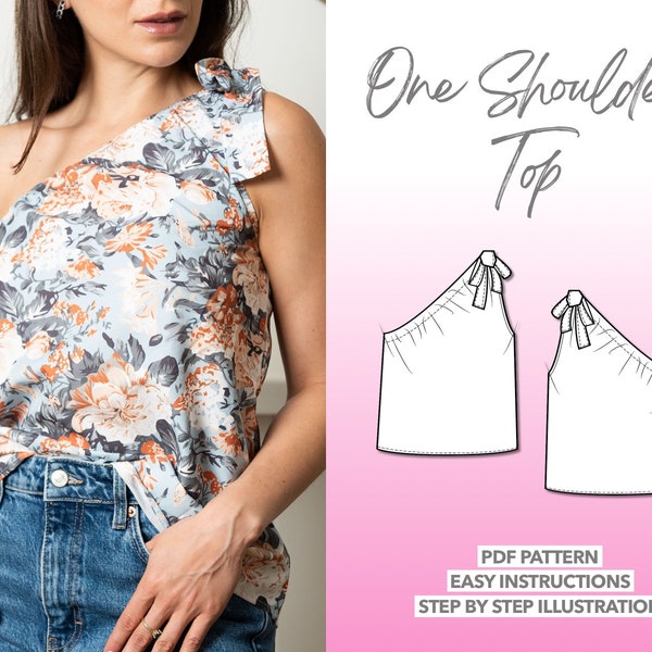 One Shoulder Top - Etsy