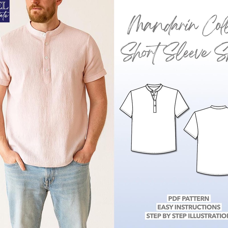 Mens Mandarin Top Pattern - Etsy