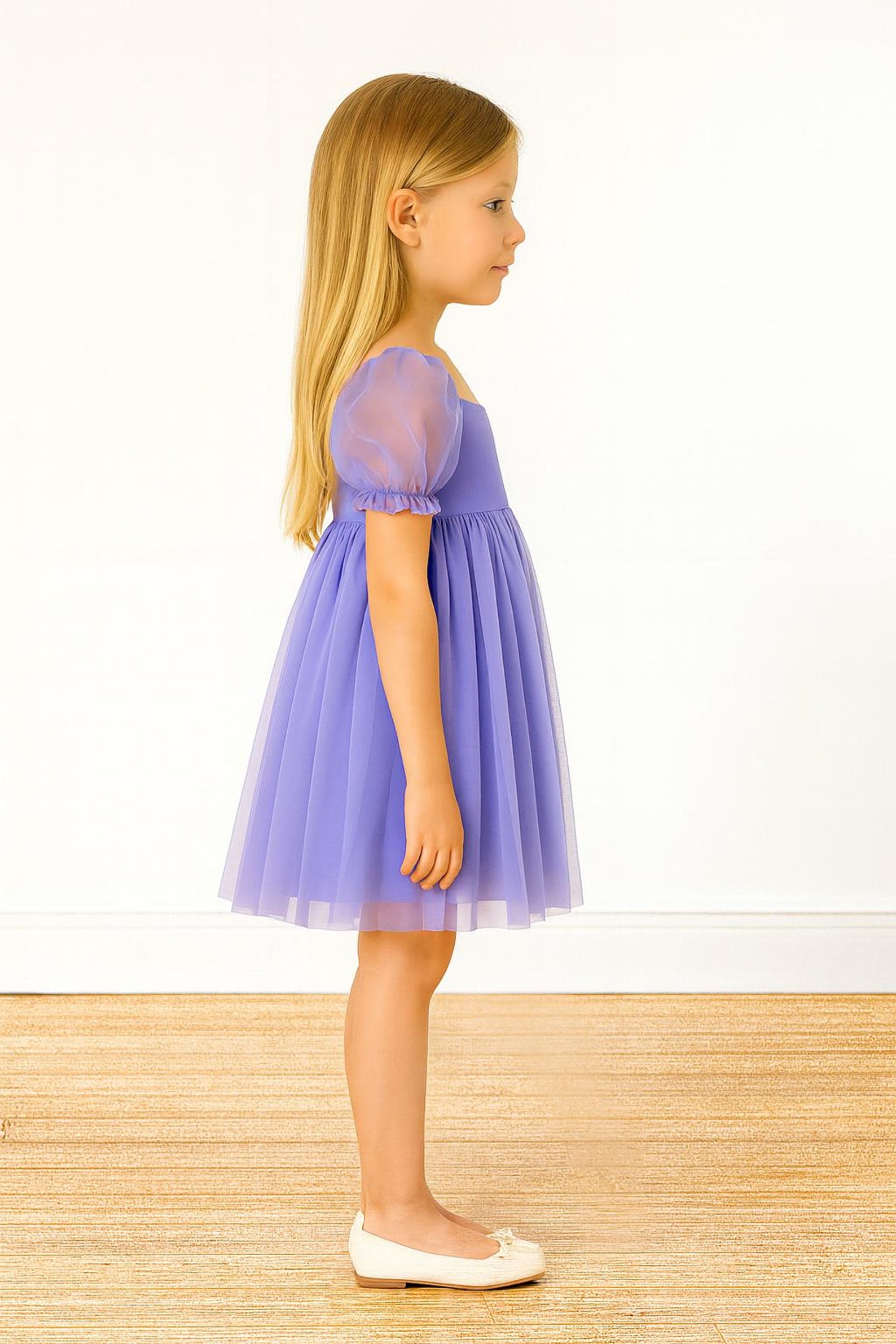 Girls Puff Sleeve Dress Sewing Pattern, Square Neck (PDF Pattern) - Etsy