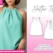 Dress Sewing Pattern Halter Tie Back Dress Pattern Women Sewing Pattern ...
