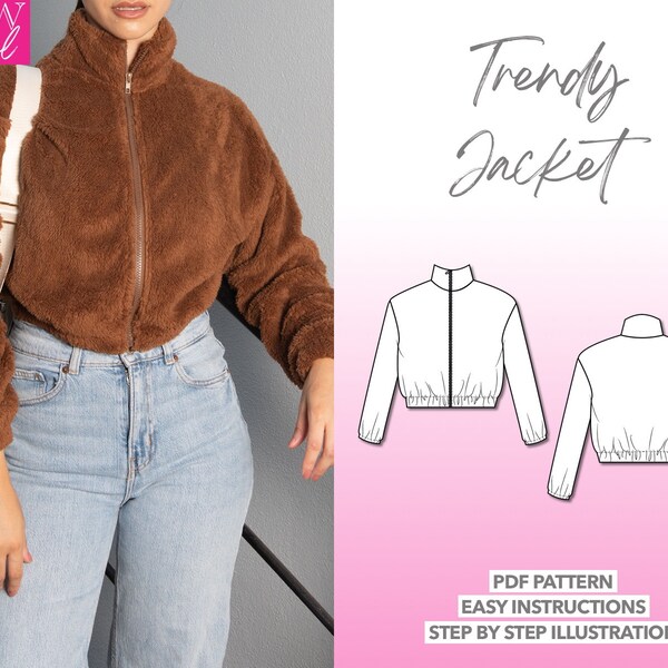 Crop Jacket Pattern - Etsy