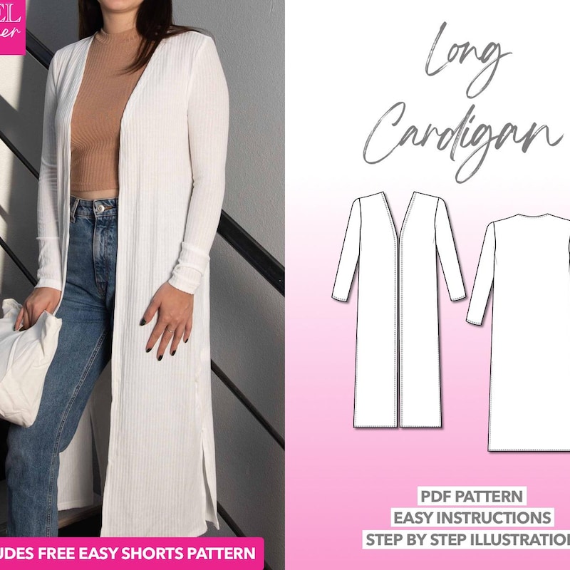 Cardigan Sewing Pattern - Etsy