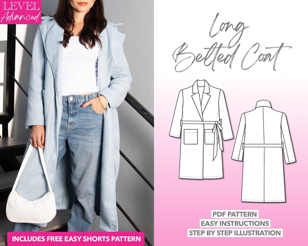 Winter Coat Sewing Pattern Women PDF Pattern Outerwear Sewing Pattern ...