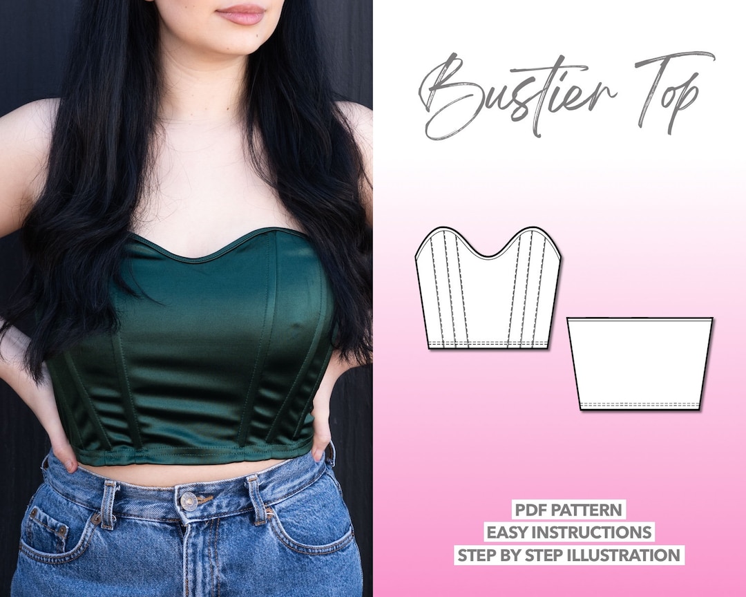 Bustier Top Sewing Pattern Corset Pattern Bustier PDF Sewing Pattern ...