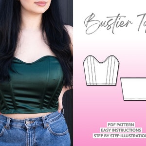 Bustier Top Sewing Pattern Corset Pattern Bustier PDF Sewing Pattern ...