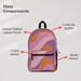 Personalized Retro Groovy Wavy Pattern Backpack With Custom Name, Back ...