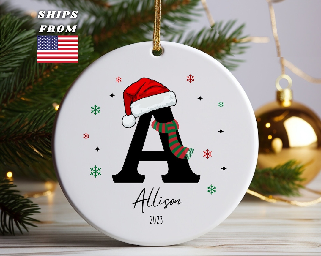 Custom Letter Name Ornament, Initial Ornament, Letter Ornament ...