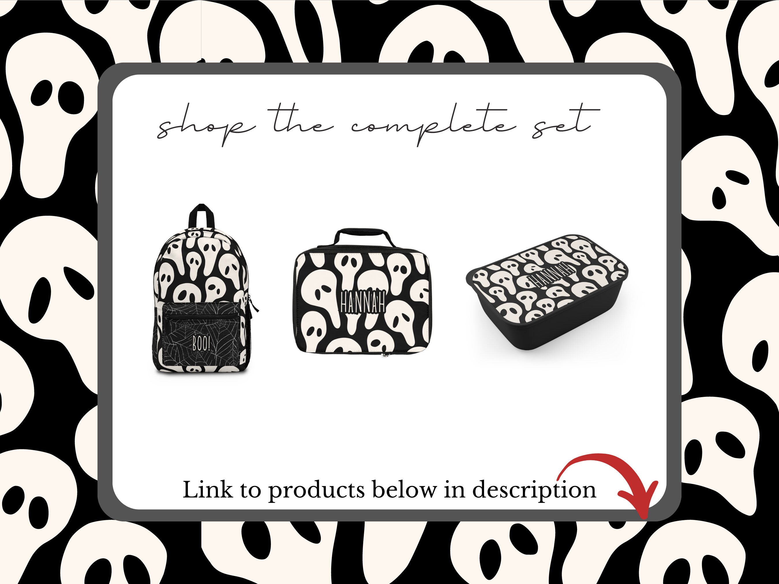 Custom Bento Box Halloween Vibes, Gothic Ghost Lunch Box sold by Barony ...