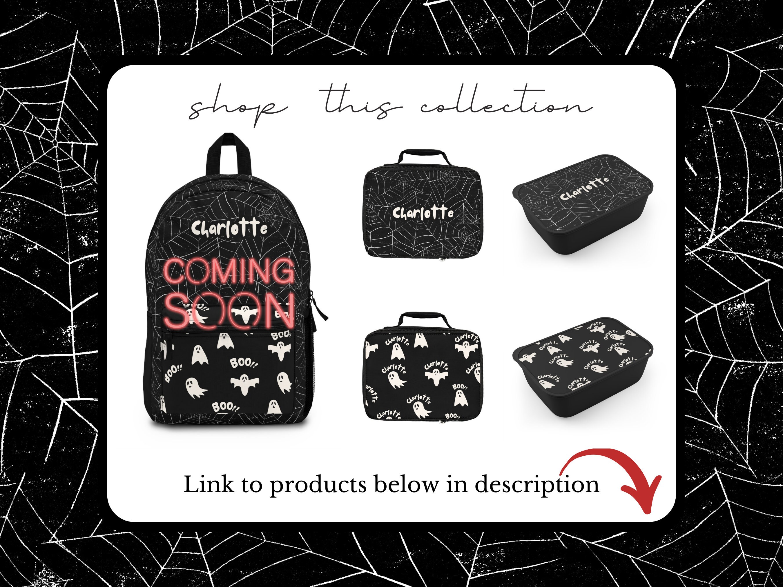 Custom Bento Box Halloween Vibes, Gothic Ghost Lunch Box, Vintage ...