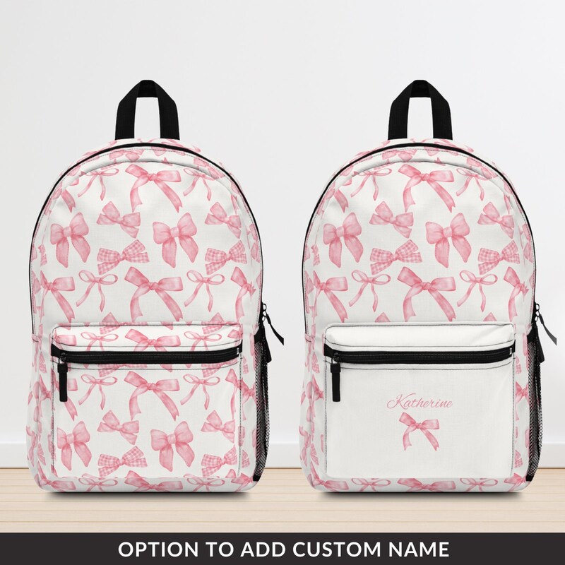 Pink Bow Backpack - Etsy