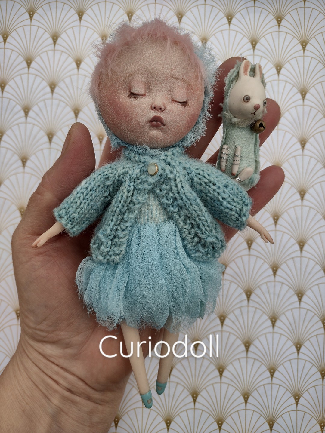 Handmade Whimsical Mixed Media Primitive Moon Face Doll. - Etsy