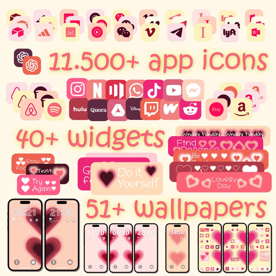 I Love U Icons, 11500 iPhone Apps, Ios Gradient Icones, Cute Gift for ...