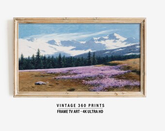 Samsung Frame TV Art Spring Pink Wildflower Field Flower - Etsy