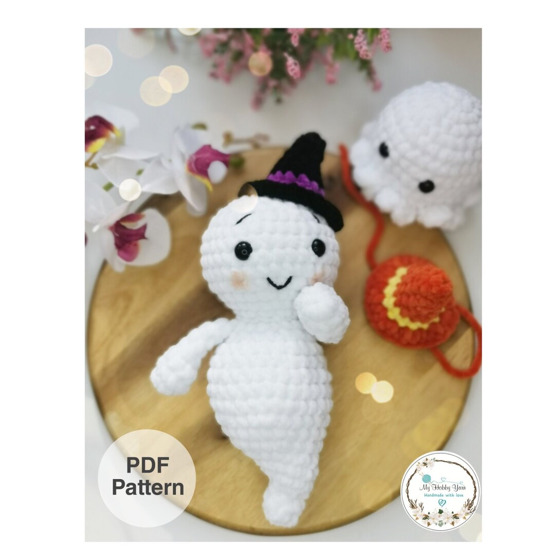 Crochet Halloween Ghost Pattern | Easy Amigurumi (PDF Pattern) | Boo ...