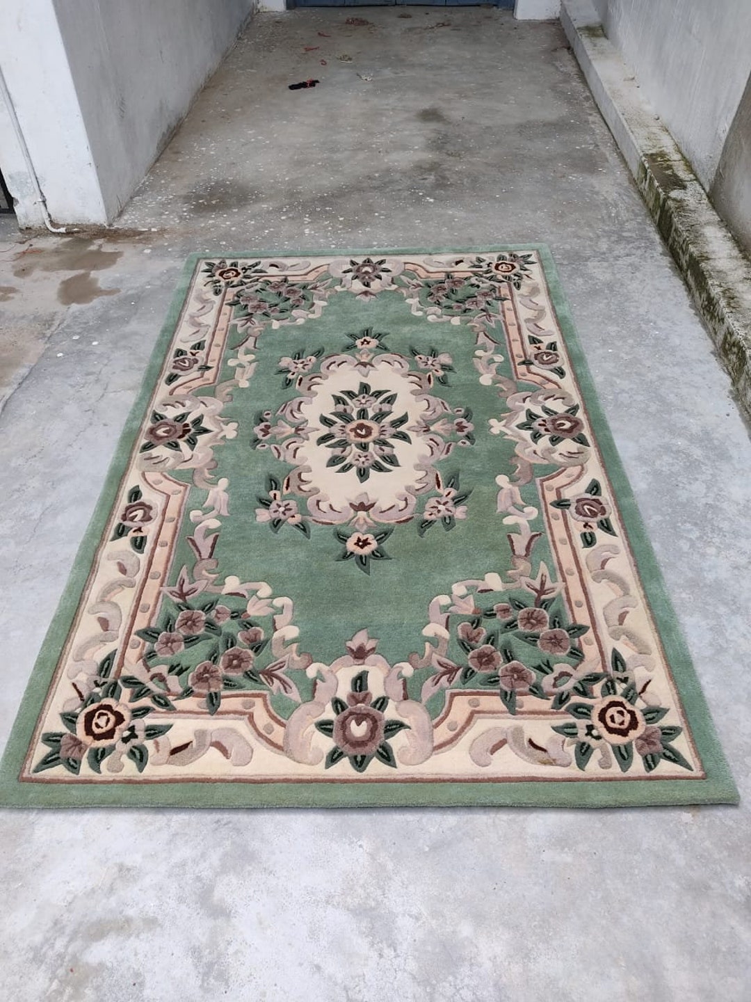 Hand Tufted Aubusson Rug Beautiful Colour Light Green New Design - Etsy
