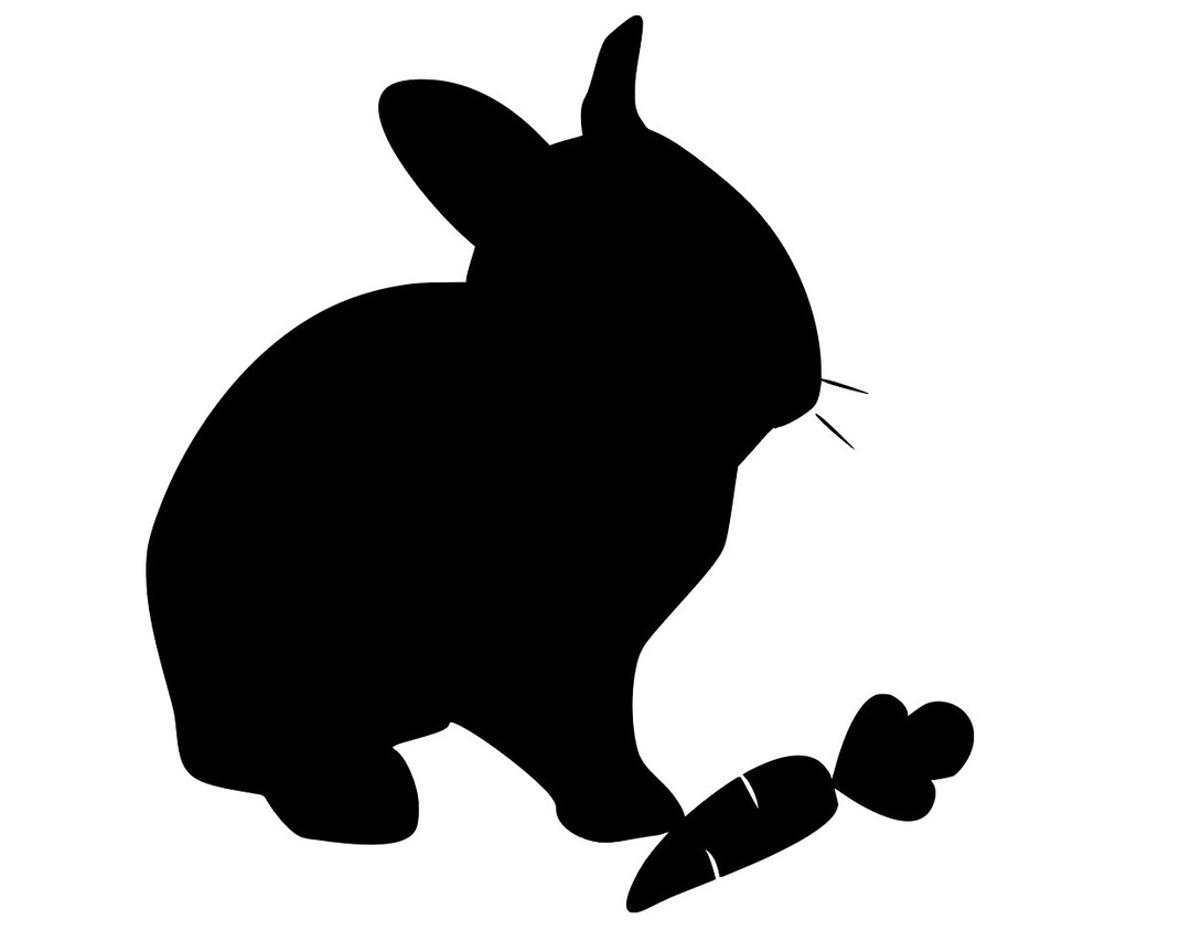 Easter Bunny, Rabbit With Carrot Digital Download Svg, Png, Dxf, Eps ...