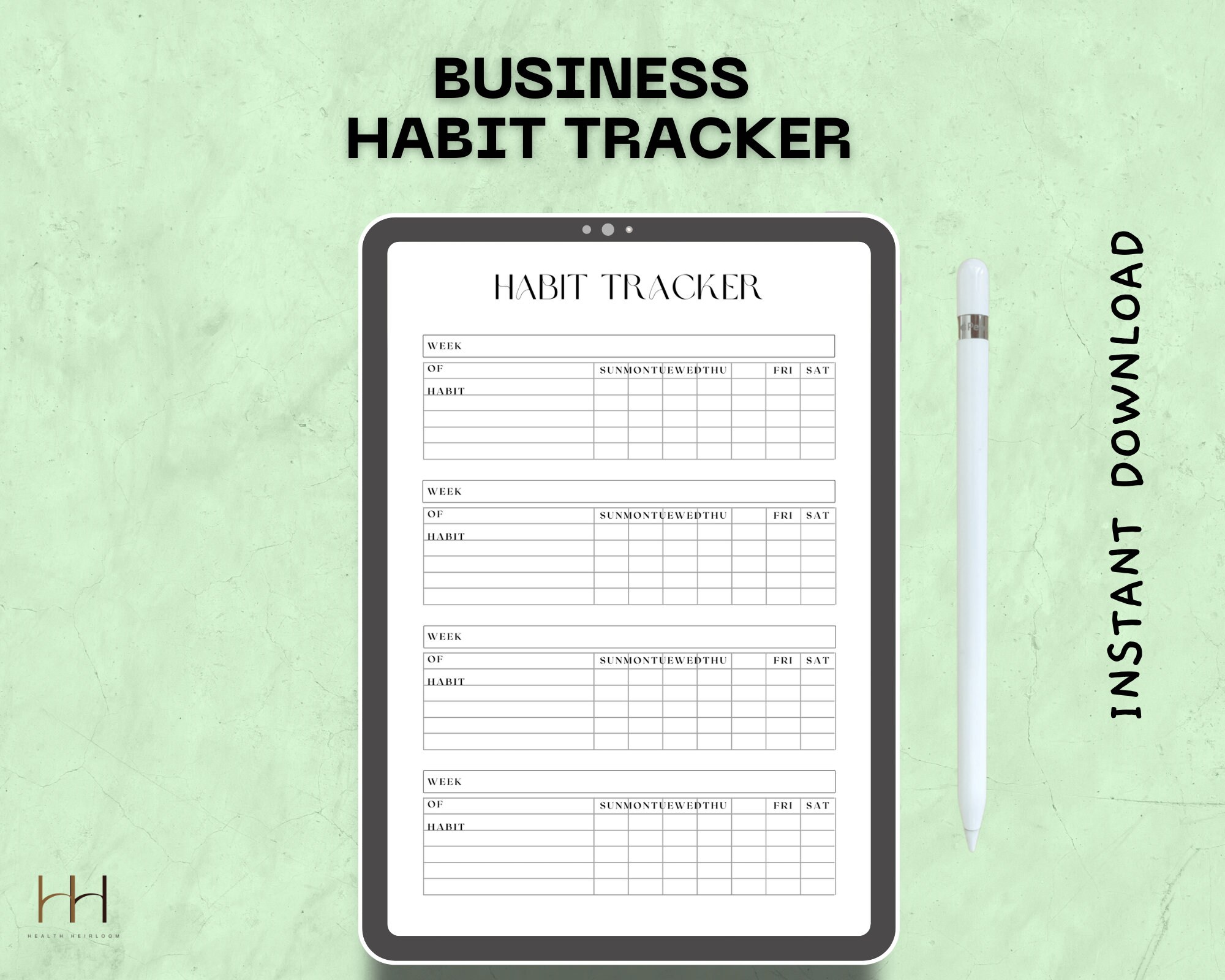 Habit Tracker Printable, Professional Tracker, Habit Journal, Habit Log ...