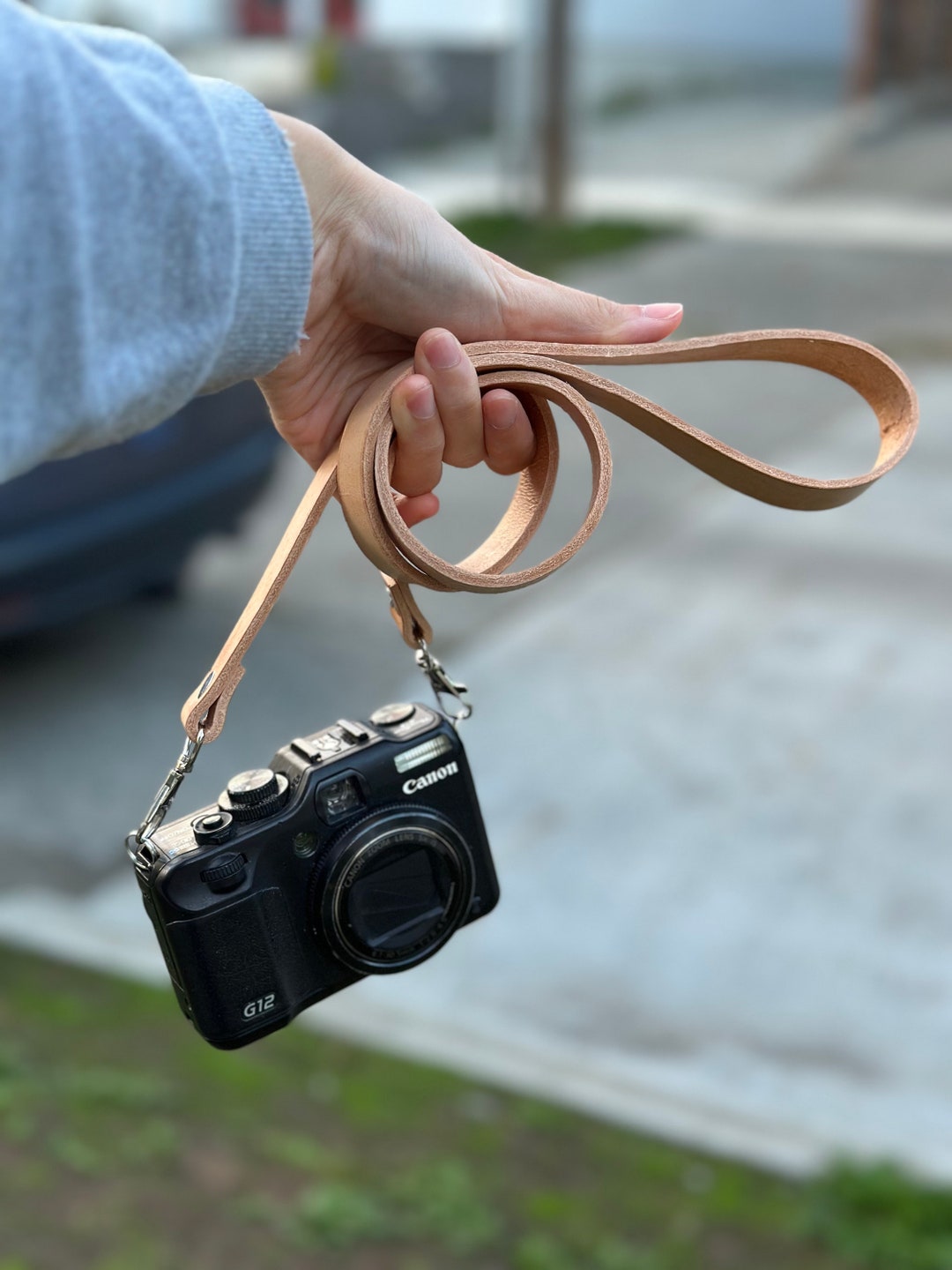Handmade Minimalist Leather Camera Strap - Natural Veg Tan - Etsy