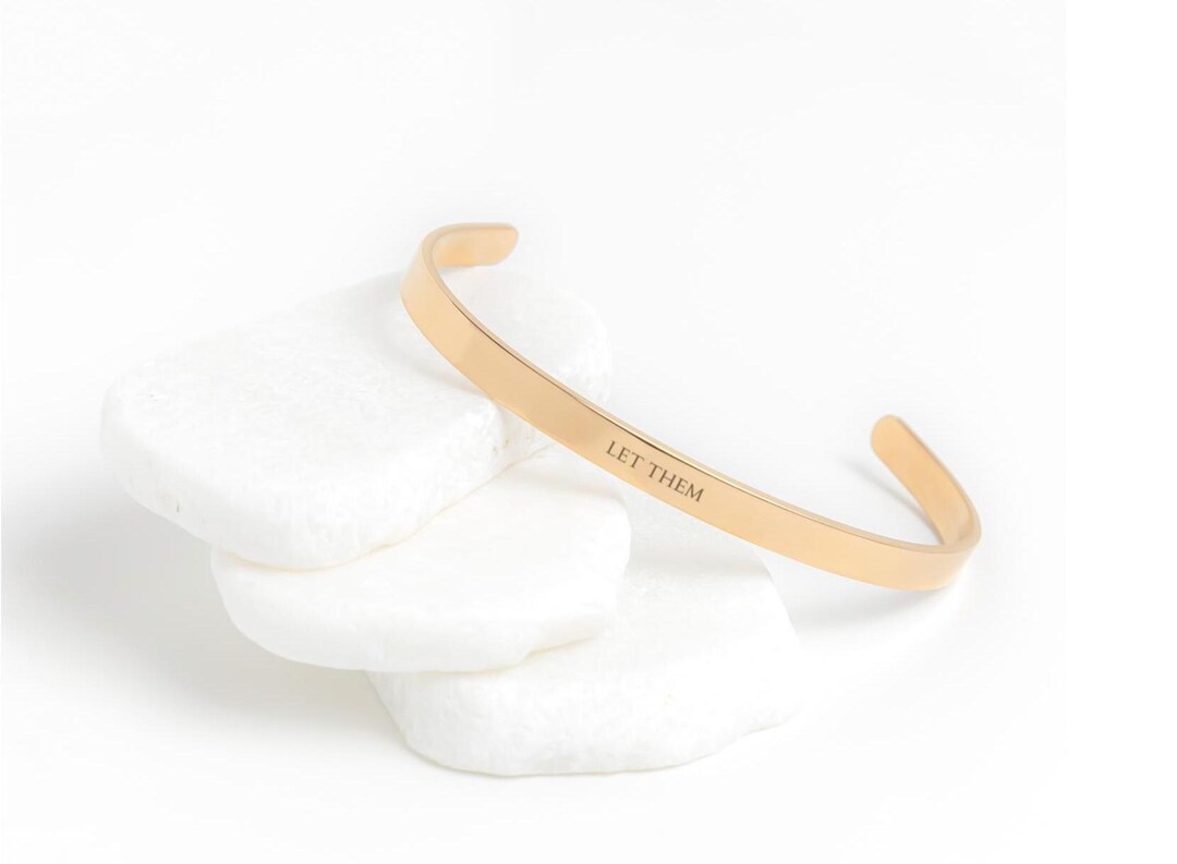 Let Them Cuff Bracelet: Inspirational Quote Bracelet, Adjustable Fit - Etsy