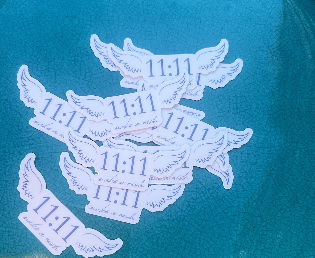 Angel Number Sticker 11:11 Angel Number Make A Wish Sticker Water ...