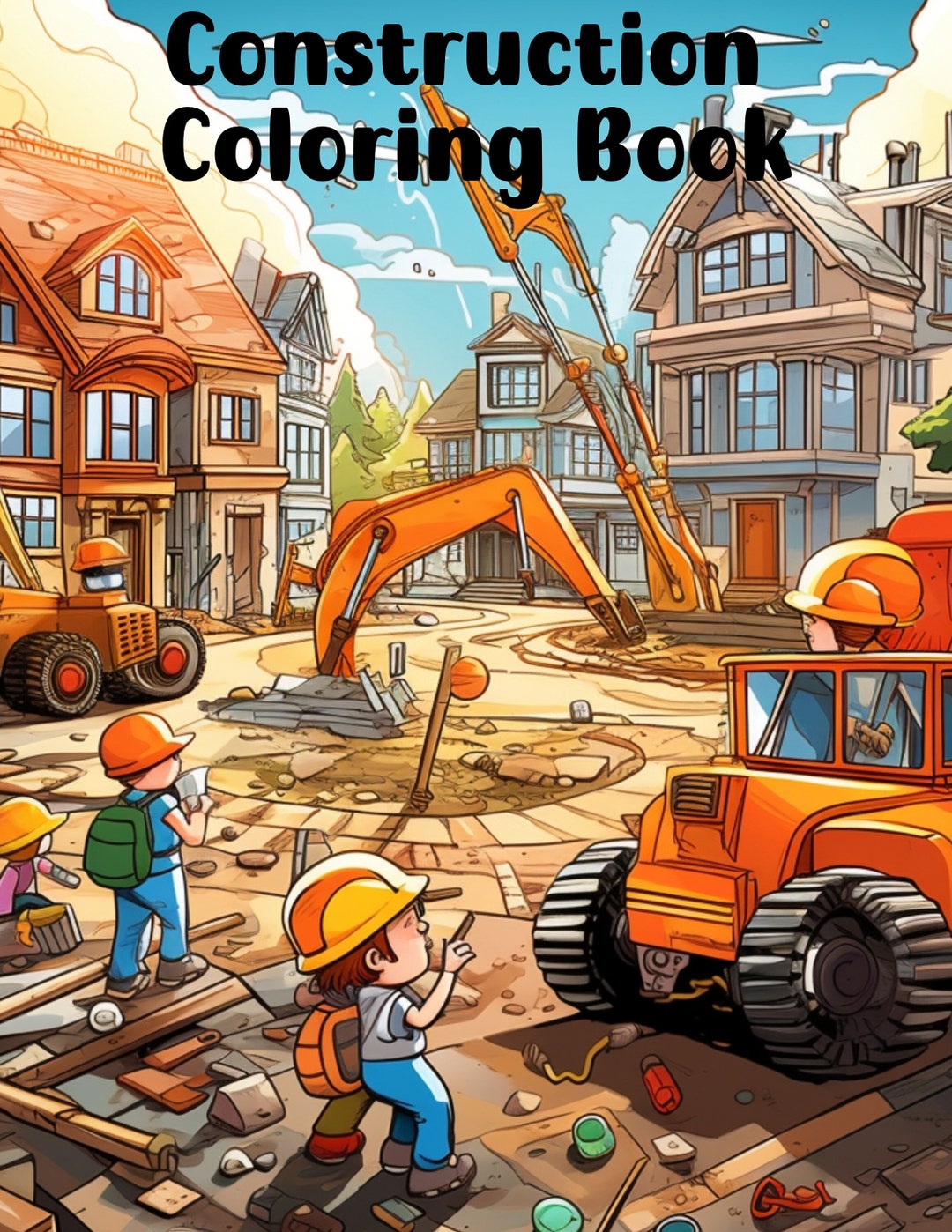 Construction Coloring Book Kids Coloring Book Kids Party Favors ...