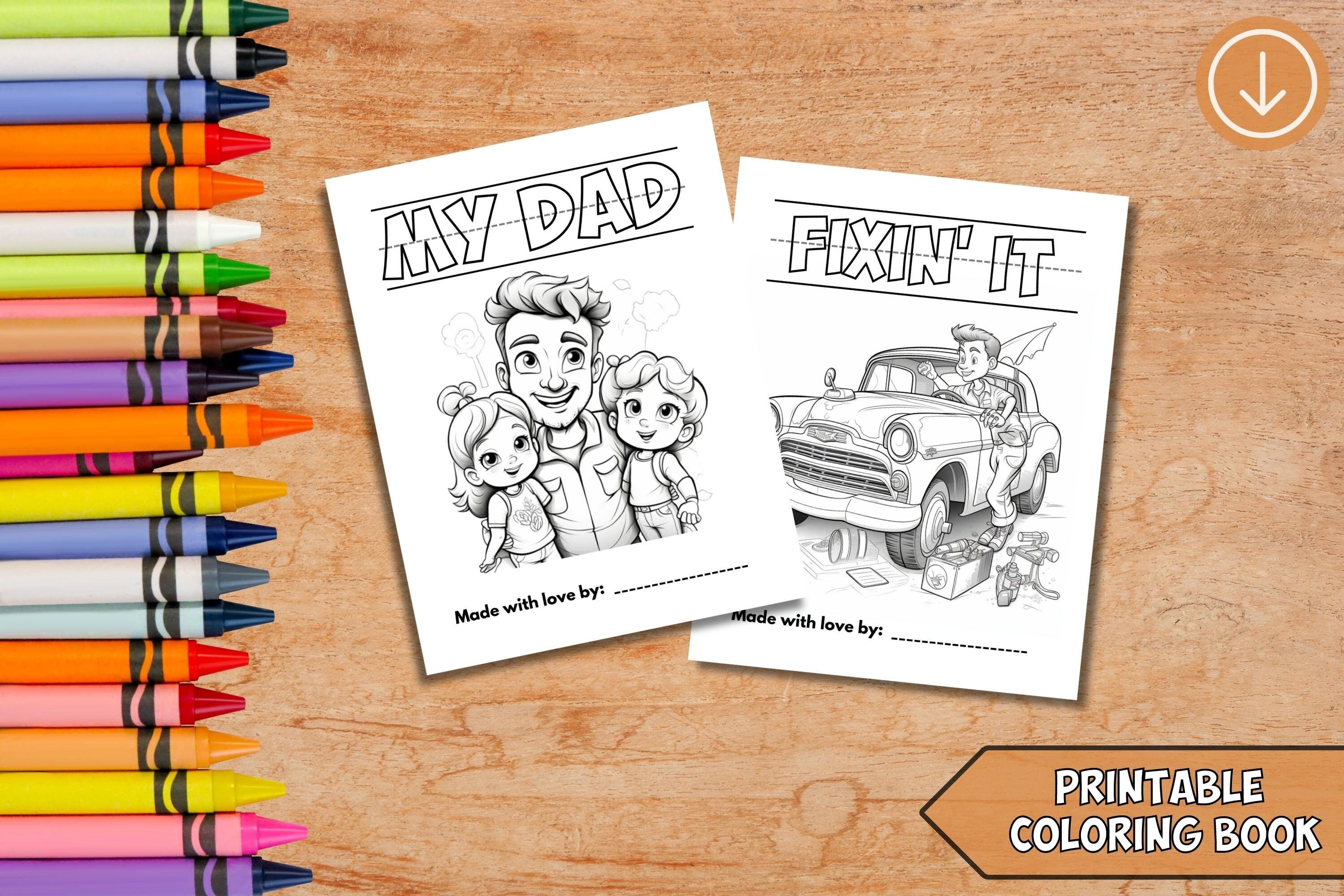 My Dad Coloring Book Kids Coloring Book Kids Party Favors Coloring ...
