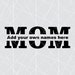 Mom Monogram SVG, Png, Eps, Dxf, Pdf, Digital Cut File, Cricut Maker ...