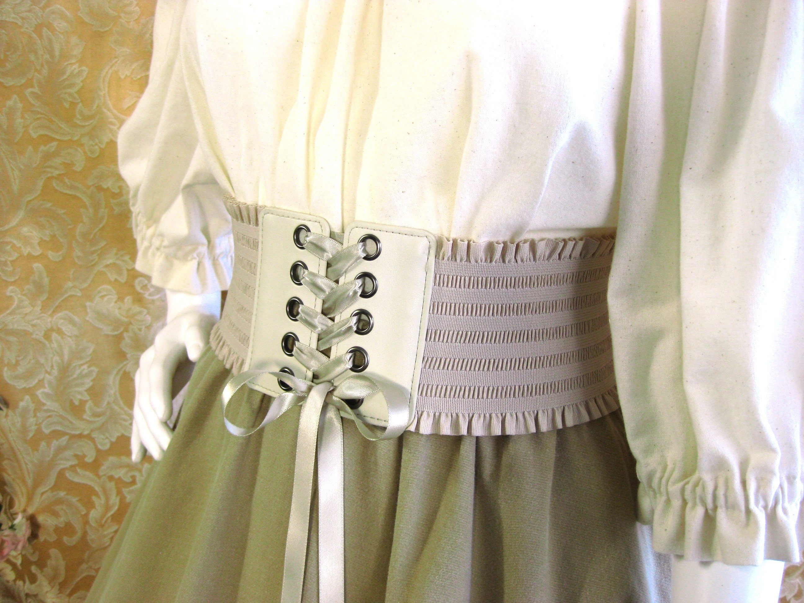 Ribbon Belt Costume Corset Victorian Belt Fairy Wench Corset ...