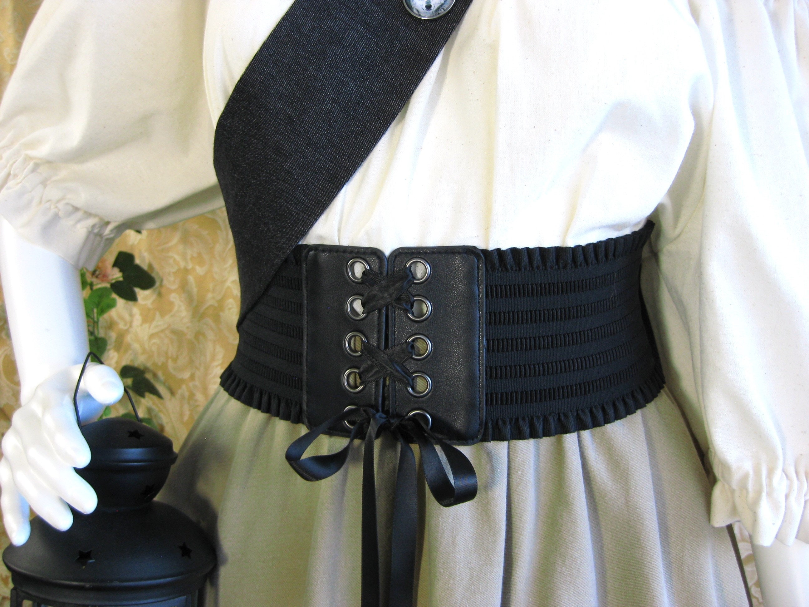 Ribbon Belt Costume Corset Victorian Belt Fairy Wench Corset ...
