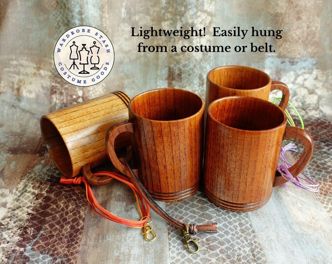 Tavern Mug Wooden Mug Wood Medieval Tankard Cup Tavern Mug Viking ...