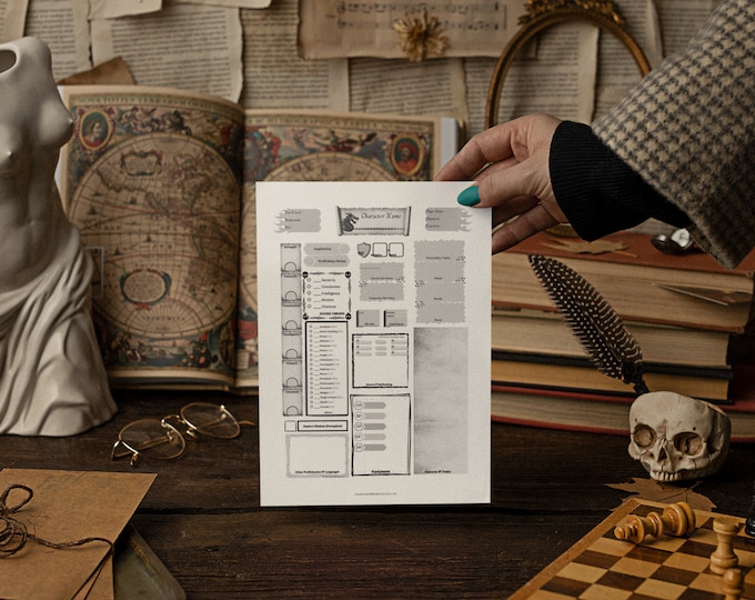 Dnd 5e Character Sheet - Full Colour Black Background - Printable ...