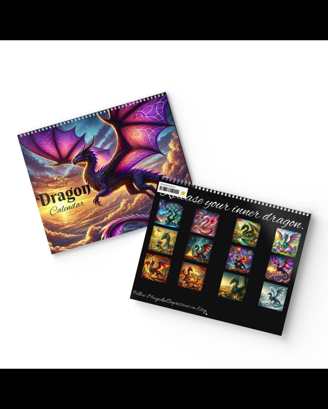 2025 Dragon Wall Calendar - Fantasy Artwork Monthly Planner - Etsy