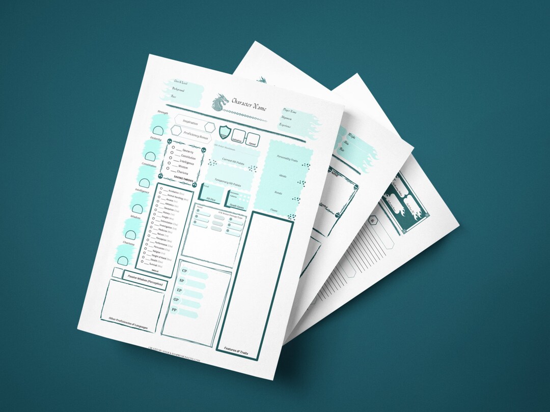 Ultimate D&D Character Sheets Bundle, Printable RPG Templates ...