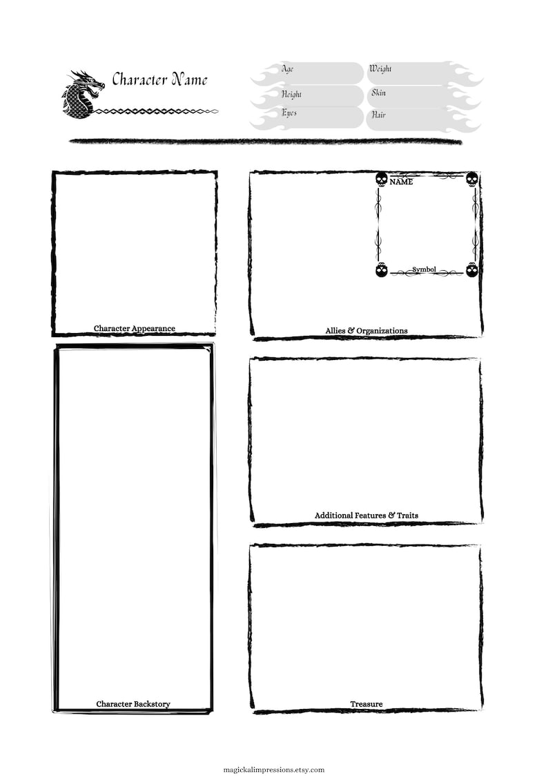 Ultimate D&D Character Sheets Bundle Printable RPG Templates - Etsy