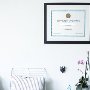 Teal Certificate of Appreciation Customizable Award Templates - Etsy