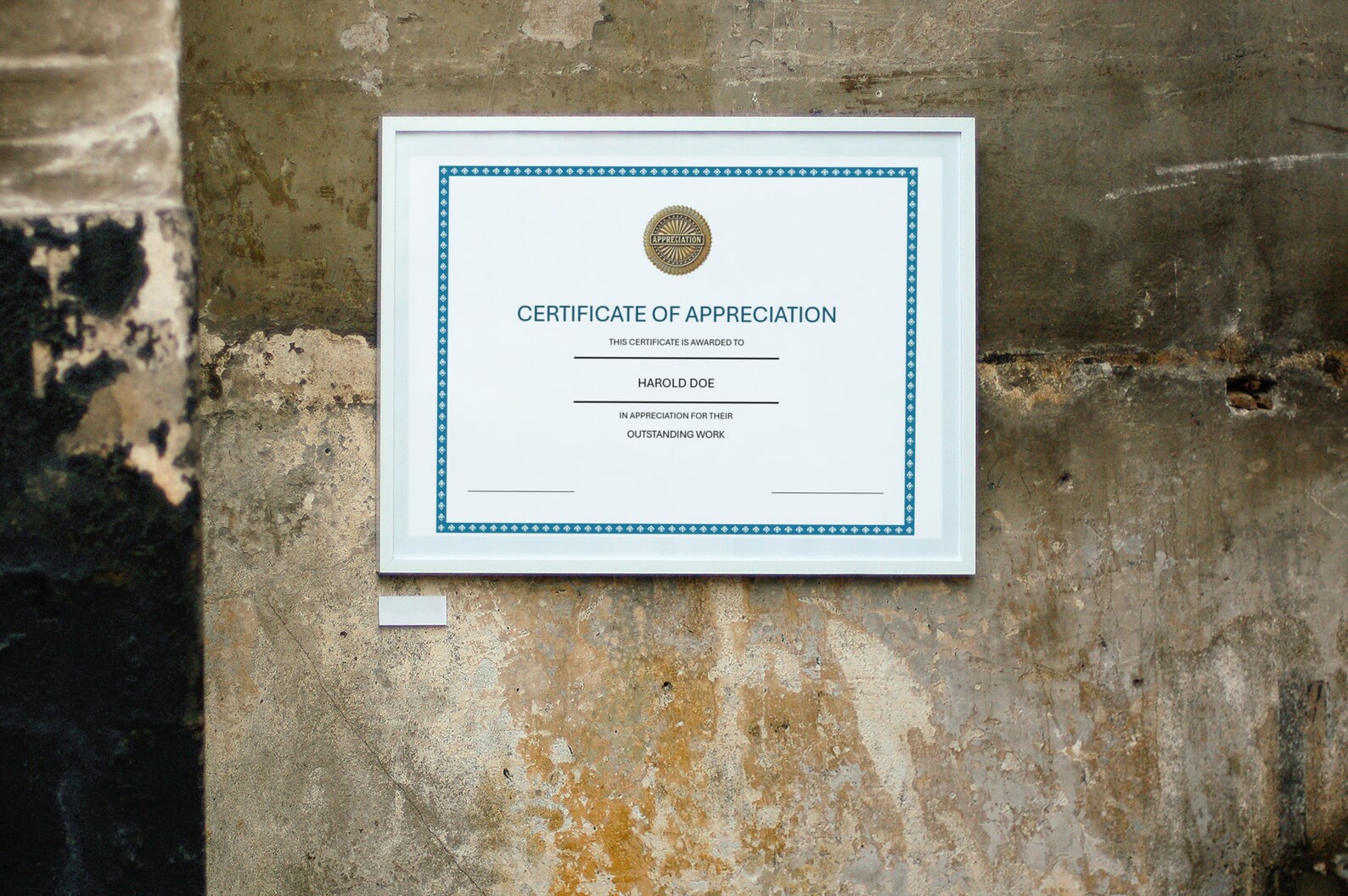 Teal Certificate of Appreciation Customizable Award Templates - Etsy