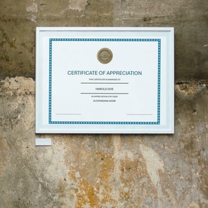 Teal Certificate of Appreciation Customizable Award Templates - Etsy